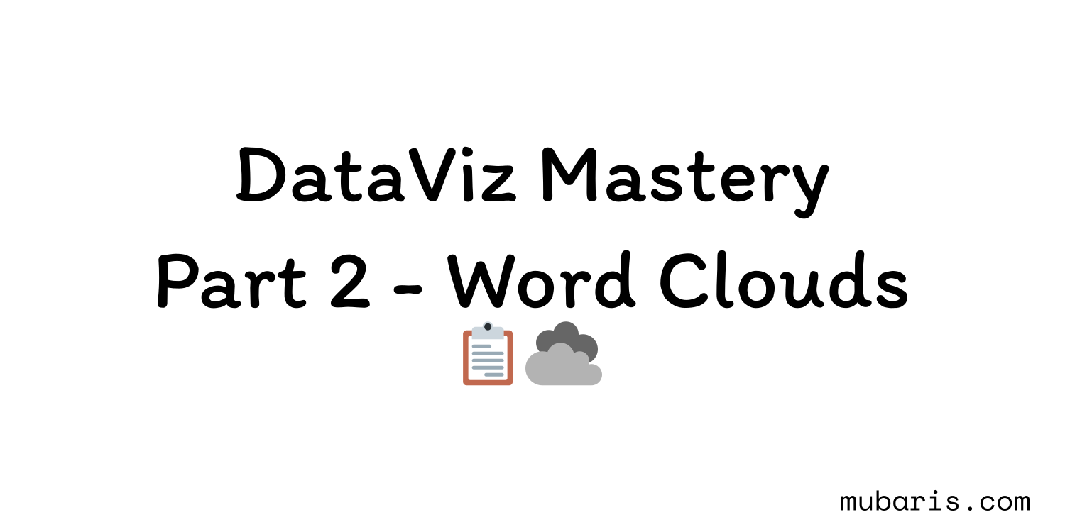 DataViz Mastery Part 2 - Word Clouds :: Mubaris